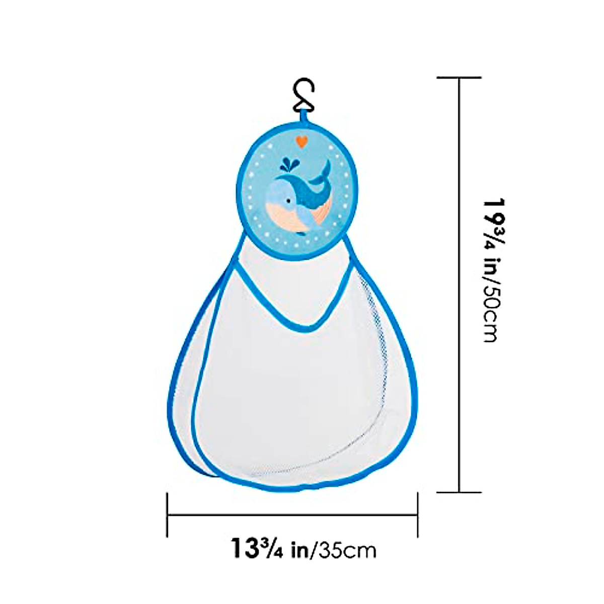 DODAMOUR 2 Packs Mesh Bath Toy Organizer, Toy Storage Pockets for Baby with Hooks, Bathroom Toy Holder Caddy Bag