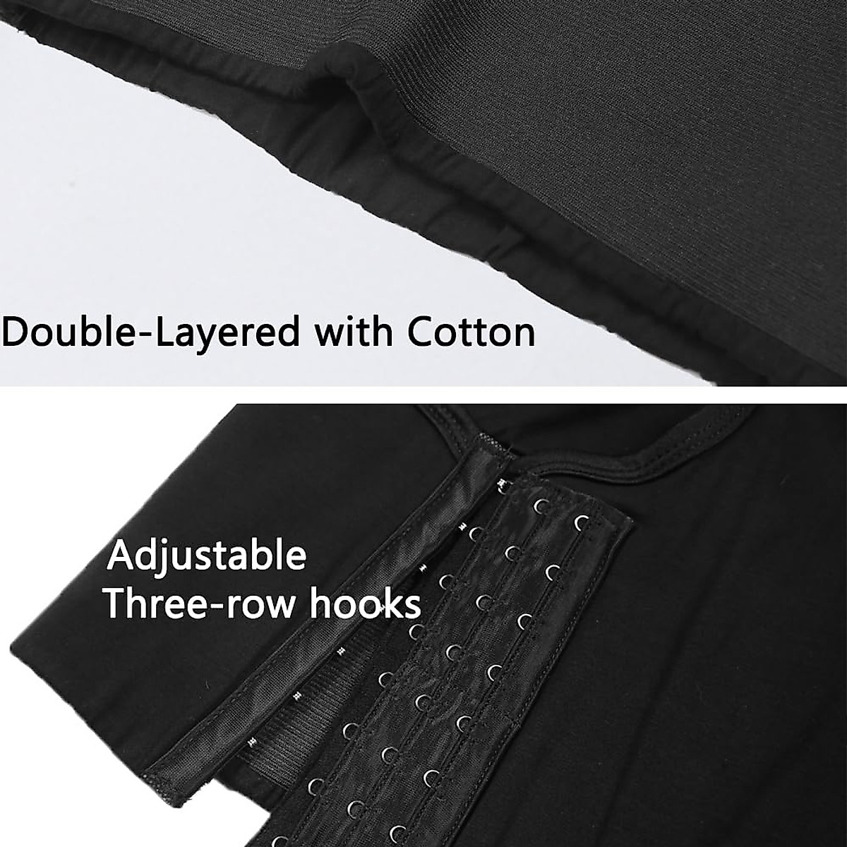 XUJI Women Tomboy FTM Transgender Trans Elastic Band Colors Chest Binder Tank Top (Black, S)