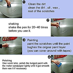 Car Touch Up Paint Pen Silver for Toyota CAMRY Auto Scratch Remover Pen 1D4 Auto Scratch Repair Kit for Deep Scratches Cars Scratch Repair Easy Repair (For Toyota CAMRY, Silver)