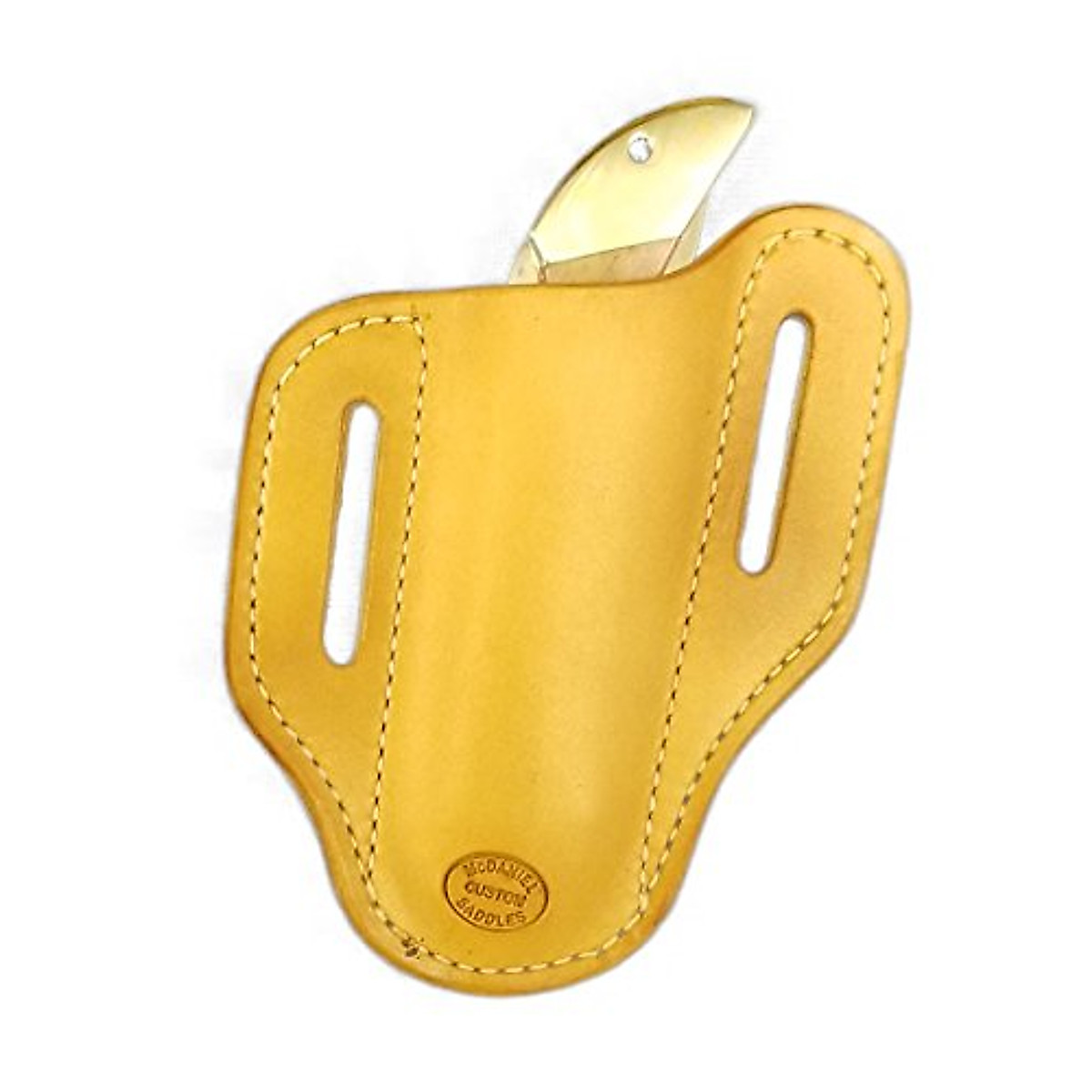 McDaniel Custom Saddles Russet Leather Knife Sheath Folding Hunter