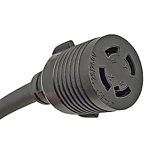 Fullsky FC-L53L43 NEMA L5-30P to L14-30R 3 Prong to 4 Prong generator adapter cord, Male L5-30P to Female L14-30 Receptacle 30A 125V