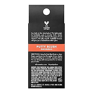 e.l.f. Putty Blush, Creamy & Ultra Pigmented Formula, Infused with Argan Oil & Vitamin E, Bahamas, 0.35 Oz (10g)