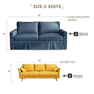 SILKIR Couches for Living Room,70 Inches Comfy Sofa Sofa for Living Room 3 Person Couch for Living Room,Office,and Apartment,Steel Blue