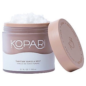 Kopari Organic Tahitian Vanilla Coconut Melt, Multi Purpose Moisturizer, 100% Unrefined Coconut Oil, Body, Hair and Face, Clean & All Natural, 5 oz