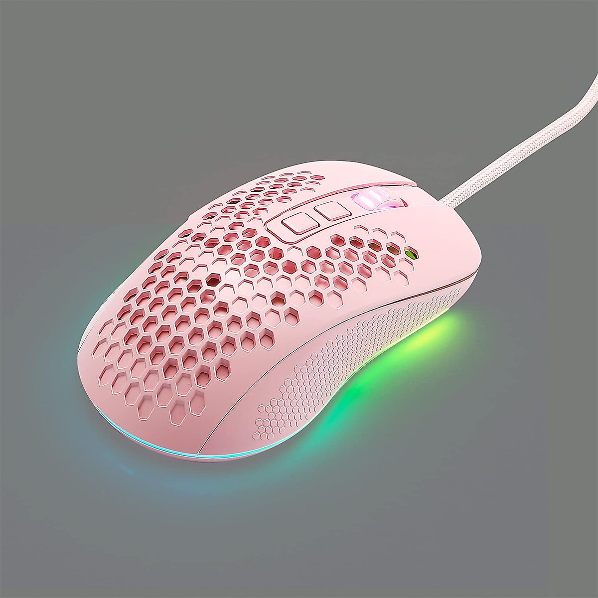 60% Mechanical Keyboard and Gaming Mouse, Mouse Pad Combo. 81 Keys Rainbow Backlit Keyboard (Blue Switch) Pink
