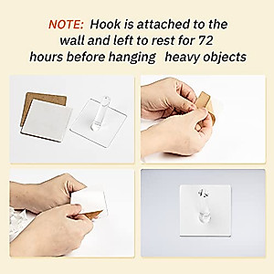 Jetec 12 Pieces Coat Hooks Acrylic Wall Mounted Hooks Hat Rack Robe Hook Single Organizer Adhesive Clear Wall Hooks Decorative Hooks for Clothes, Hat, Towels Hanger
