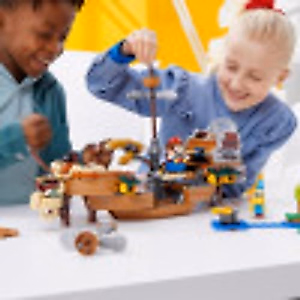 LEGO Super Mario Bowser's Airship 1,152 Piece Building Kit, Unveils Detailed Interior, Includes Kamek, Rocky Wrench, Goomba, POW Block, Cannon Start Pipe, For Ages 8+