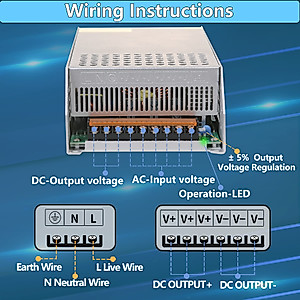New Version DC 12V 1000W Power Supply Adapter 110V AC to 12V DC Converter Power Supply 12V 83A 1000W Switch Transformer for Motor Pump CCTV Security Camera Car Stereo 3D Printer and More 12V Device
