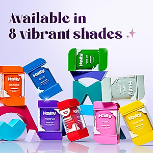 Hally Hair Temporary Hair Color, Shade Stix (Green) - 12 ml Washable Hair Chalk for Kids, Teens & Adults - One Day Pop of Color Hair Dye for Festivals, Sporting Events & Parties, All Hair Types