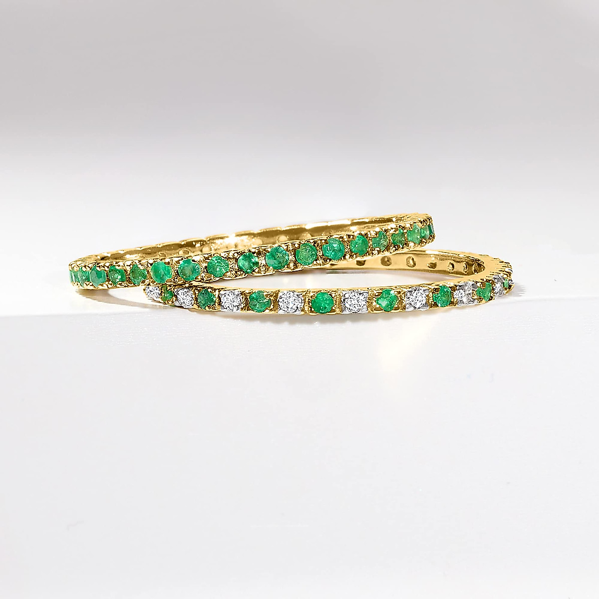 RS Pure by Ross-Simons 0.33 ct. t.w. Gemstone Eternity Band in 14kt Yellow Gold