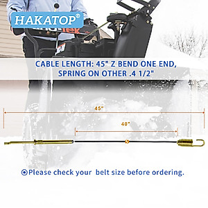 2PK 746-0897 946-0897 Snowblower Auger Clutch Cable for MTD TROYBILT Craftsman 746-0897 746-0897A 946-0897A 290-653 2 Stage Snowblowers