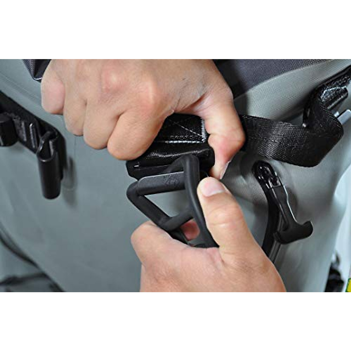 Seattle Sports LocoDry DownUnder ZipDuff - 90L Heavy Duty Waterproof Duffel Bag Backpack, Gray/Dark Gray