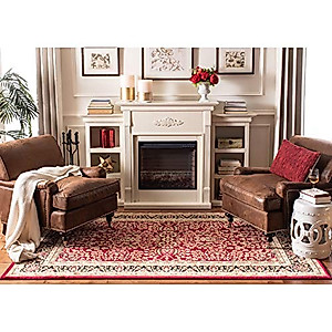 SAFAVIEH Lyndhurst Collection 10' x 14' Red / Black LNH214A Traditional Oriental Non-Shedding Living Room Bedroom Dining Home Office Area Rug