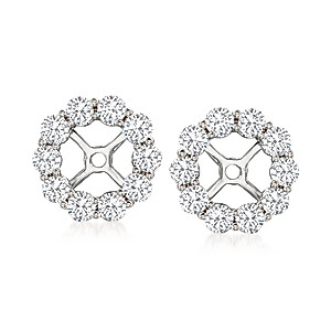 Ross-Simons Diamond Earring Jackets in 14kt Gold I-J Color I2 Clarity