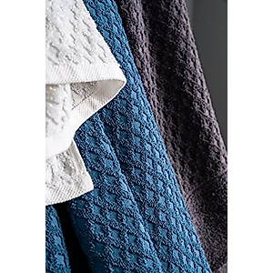 Simpli-Magic 79446 Diamond Bath Towels Set, 6 Piece Set, 2 Bath Towels, 2 Hand Towels, 2 Washcloths, White