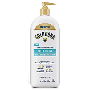 Gold Bond Pure Moisture Lotion, 20 oz., Ultra-Lightweight Daily Body & Face Lotion