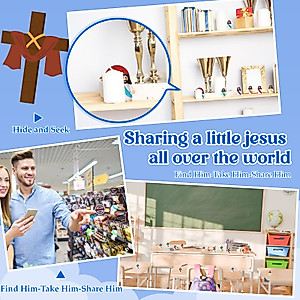 Bememo 12 Pcs Mini Jesus Figures Easter Original Little Jesus Figures Rubber Pocket Toys to Hide and Seek Religious Party Favors Sunday School Baptism Gifts(Rainbow Colors)