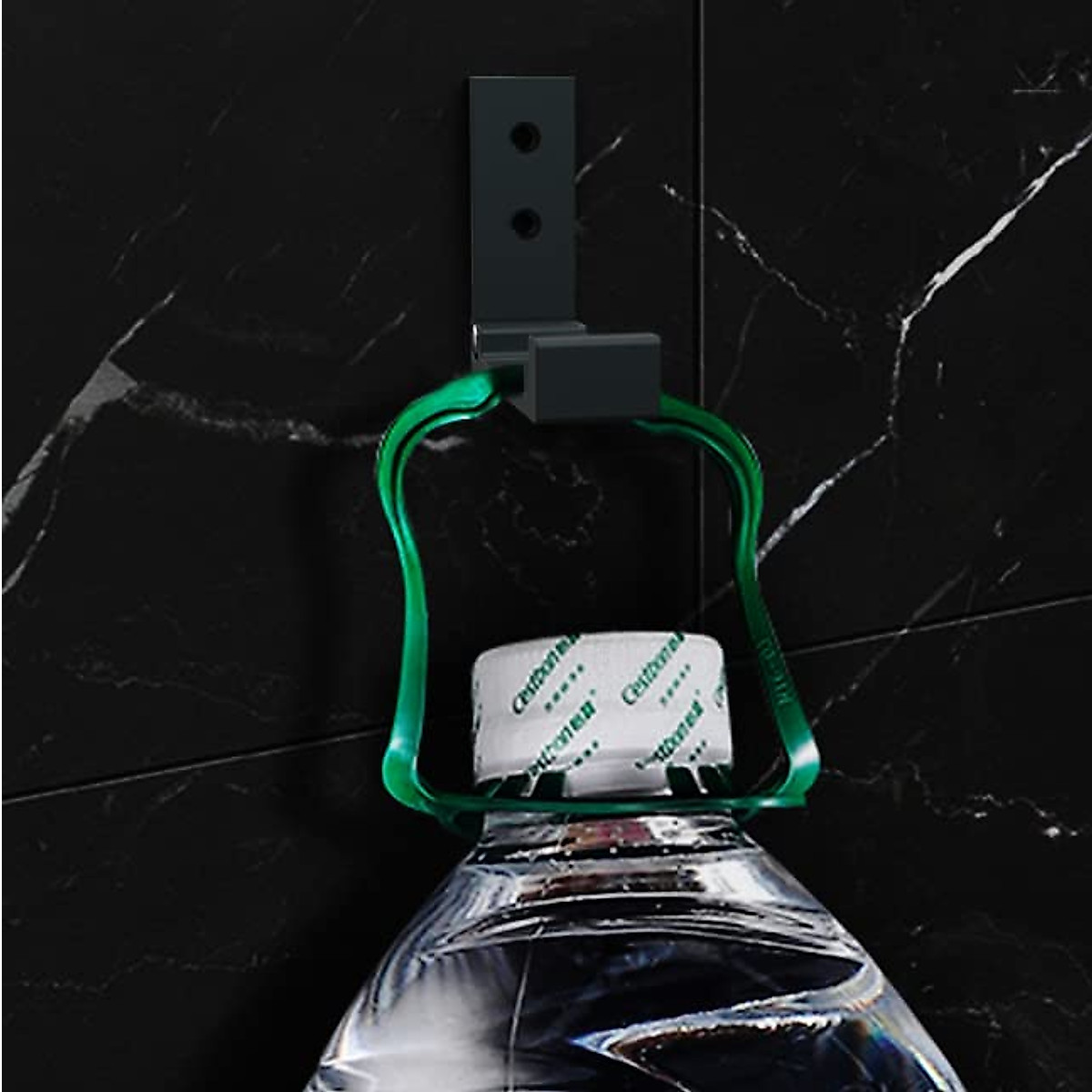 MeetRade Wall Hooks for Hanging Folding Coat Hooks 6 Pack Heavy Duty Wall Mounted Hook Hangers for Key Coat Towel Hat Bag Backpack Headphone in Door Bathroom Closet with Adhesive and Screws (Black)