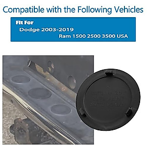 55077311AB 68495076AA for Dodge Ram 2003-20 Rear Bumper Step Pad Towing Ball Plug Trailer Hitch Cover