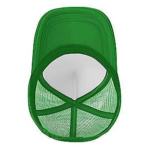 Women Want Me Fish Fear Me Trucker Hat Summer Mesh Cap Trucker Baseball Cap for Men Women Green