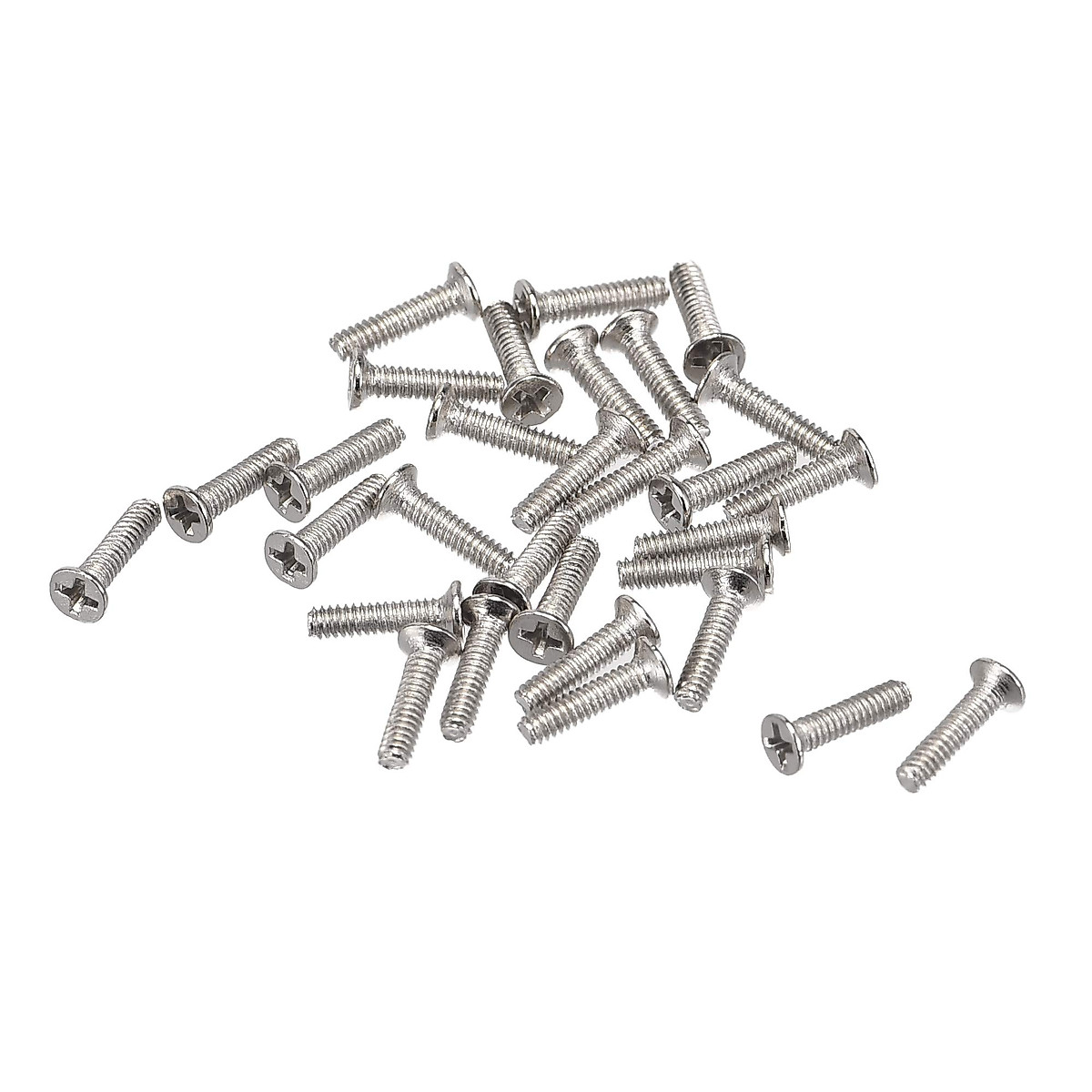 uxcell M1.4 x 6mm Phillips Screw Fastener Silver Tone for Laptop PC TV Fan Switch 500pcs
