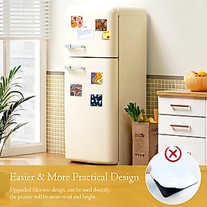 ZYNERY Sublimation Magnet Blanks 3x3 inch, 30Pcs Sublimation Blank Fridge Magnets Printable Photos, Personalized Sublimation Magnets for Refrigerator Decoration, Kitchen, Office, Wall