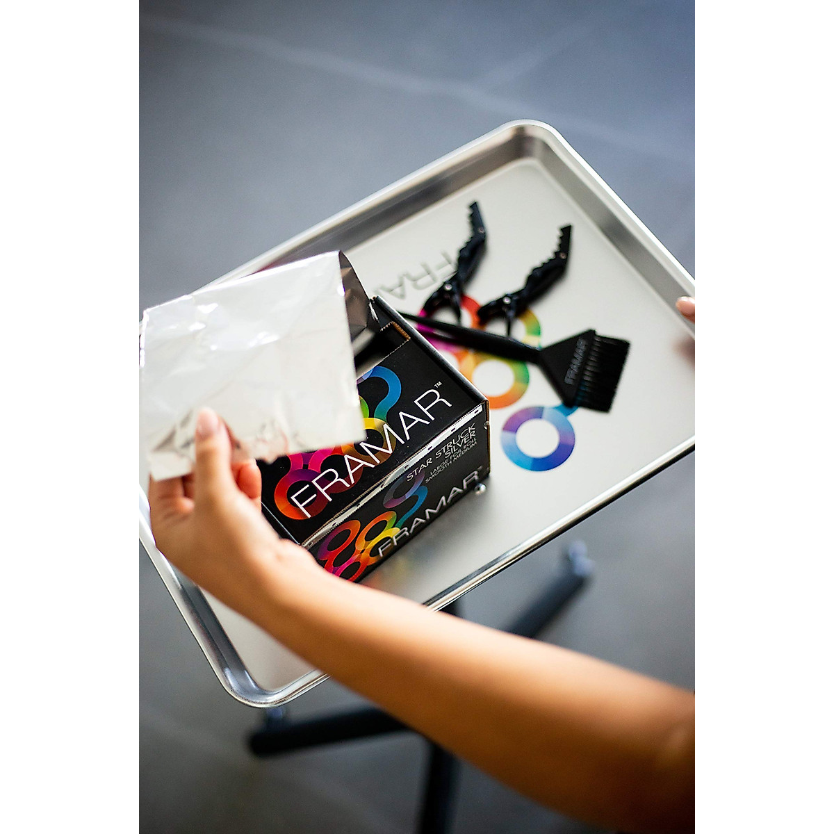 Framar Star Struck Silver Roll Aluminum Foil, Hair Foils For Highlighting, Hair Color - Medium 1600 ft