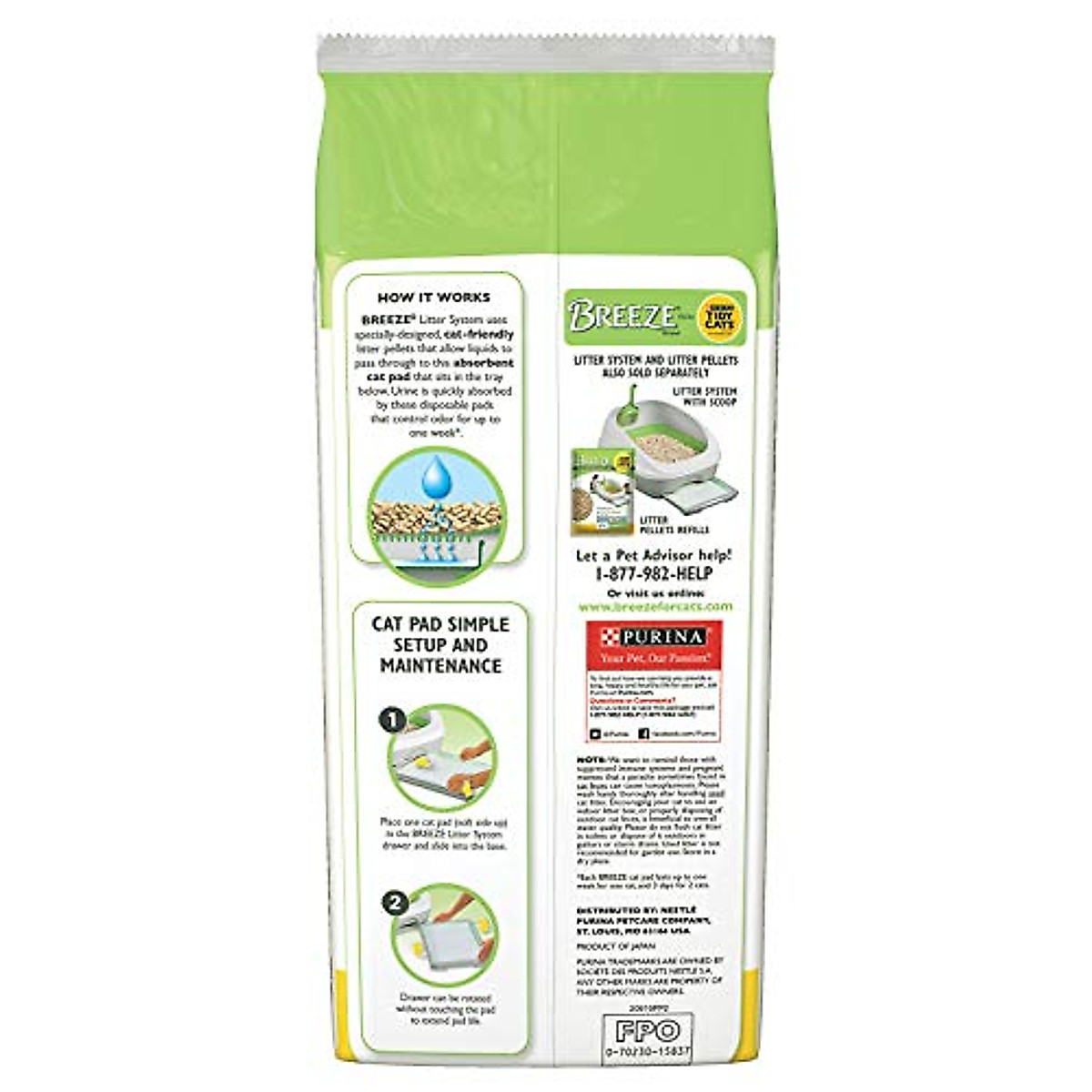 Purina Tidy Cats Breeze Cat Pad Refills, Clean & Easy Disposable Cat Pads for Breeze Litter System, Controls Odors, 10 Cat Pad Refills/Pack (Pack of 4)