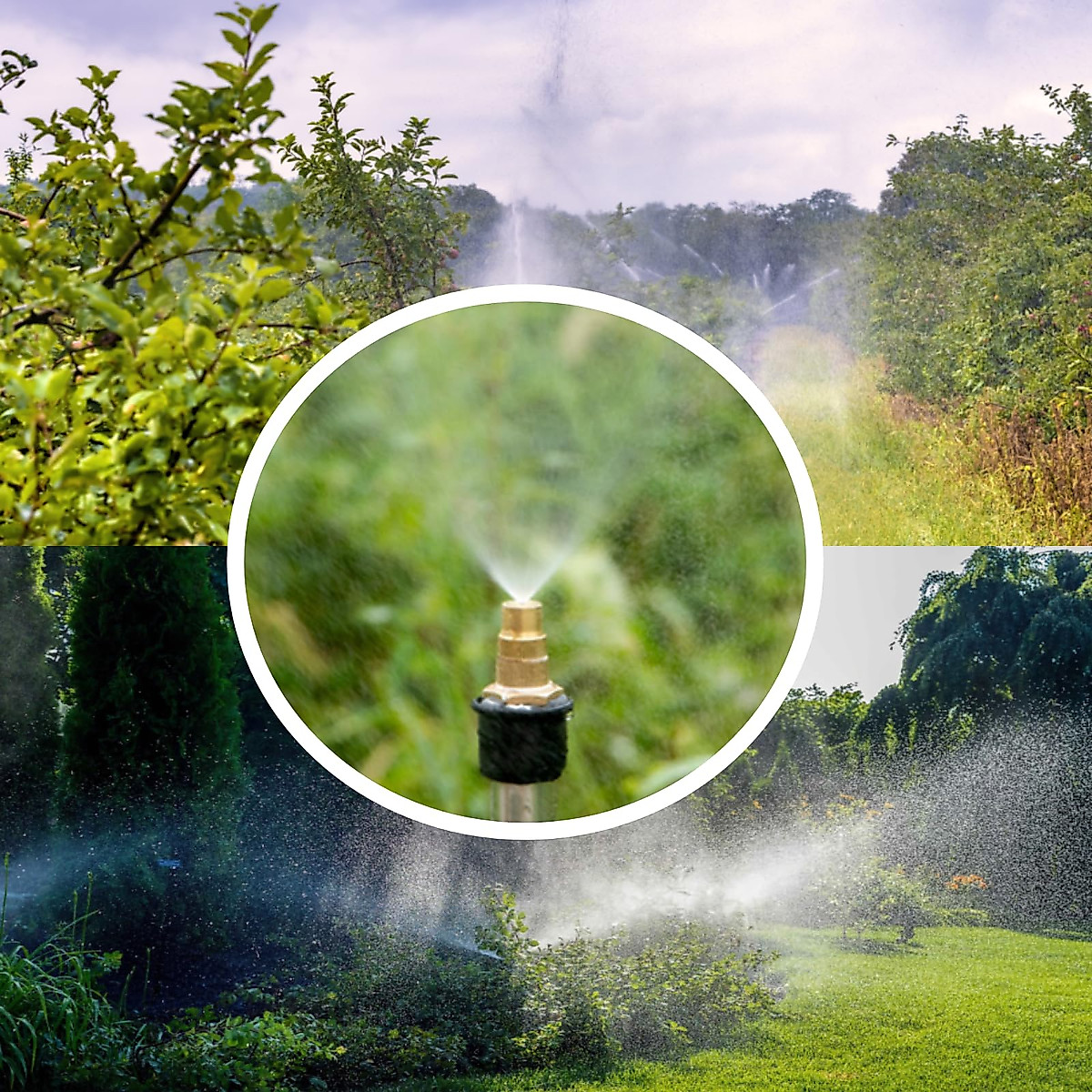 Garden Irrigation Sprinkler Misting Spray Nozzle Adjustable Watering Spray head G1/2'' Male Thread