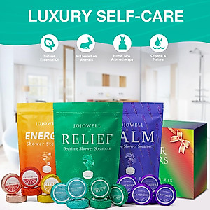 Shower Steamers Aromatherapy - 18 Pack Shower Bombs Birthday Gifts for Women, Gifts for Mom, Organic with Eucalyptus Mint Lavender Watermelon Grapefruit Essential Oils Stress Relief