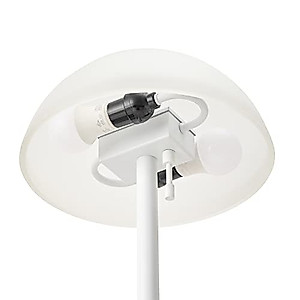 Globe Electric 67526 Dixon 65" 2-Light Floor Lamp, Matte White, Frosted Glass Shade, Vertical Pull-Chain Stepless Dimmer Switch