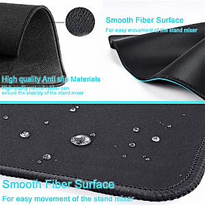 Mixer Slider Mat with Cord Organizer for Kitchen Aid 5-8 Qt Stand Mixer, Kitchen Appliance Slide Mats Pad Mixer Slider, Kitchen Mixer Accessories and Attachments