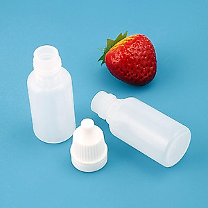 Twdrer 80PCS 10ml Empty Plastic Squeezable Eye Liquid Dropper Bottles with Caps,Refillable Ldpe Plugs Essential Oil Bottle Container