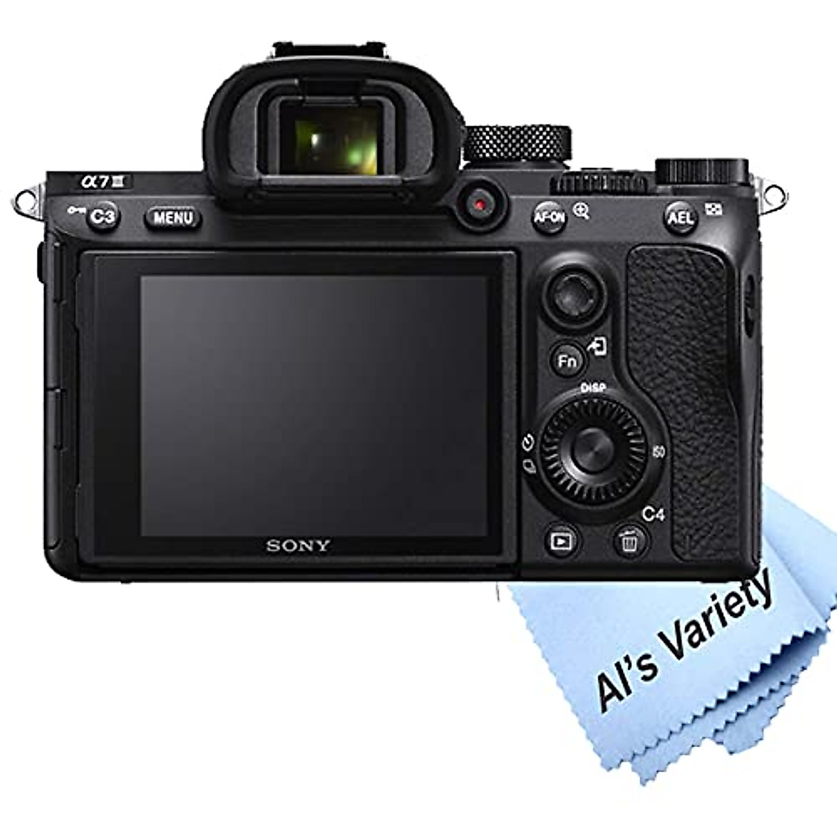 Sony Intl Sony a7 III Full-Frame Mirrorless Interchangeable-Lens Camera with 3-Inch LCD (Body Only), Tripod, Case, and More (11pc Bundle) (Renewed), Black