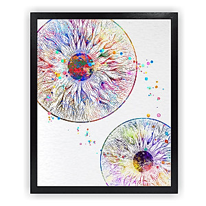 Dignovel Studios 11X14 Unframed Iris Human Eye Blood Vessels Ophthalmology Clinic Watercolor Art Print Poster Housewarming Wall Giclee Office Home Decor DN535