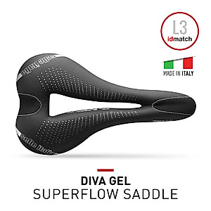 Selle Italia, Diva Gel Superflow, L, MTB and Road Bike Saddle, 270 x 152mm, Women, 285g