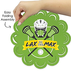 Big Dot of Happiness Lax to the Max - Lacrosse - Party Round Table Decorations - Paper Chargers - Place Setting For 12