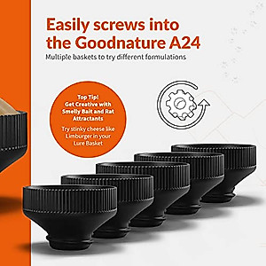Goodnature A24 DIY Lure Baskets, Pet-Friendly Do It Yourself Rat and Mouse Lure Accessory (5 Pack)