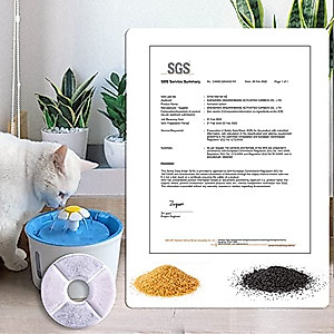 RBAYSALE Cat Water Fountain Filters 10 Pack Cat Fountain Filter Replacement, 3 Triple Filtration System, Activated Carbon Filters for 81oz/2.4L Automatic Cat Fountain