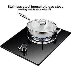 Universal Gas Stove Support, Stove Pan Stand,Gas Stove Rack,Convenient Round Gas Stove Stand Stainless Steel Gas Stove Rack Durable Small Pan Support Rack for Home Kitchen