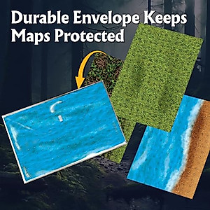 Arcknight The Wild Outdoors Roleplaying Battlemaps; 16 Modular RPG Maps in 8 Double-Sided Pages, 1" Square Grid, Modular & Versatile Design for Tabletop Gaming - for Dungeons & Dragons, Pathfinder