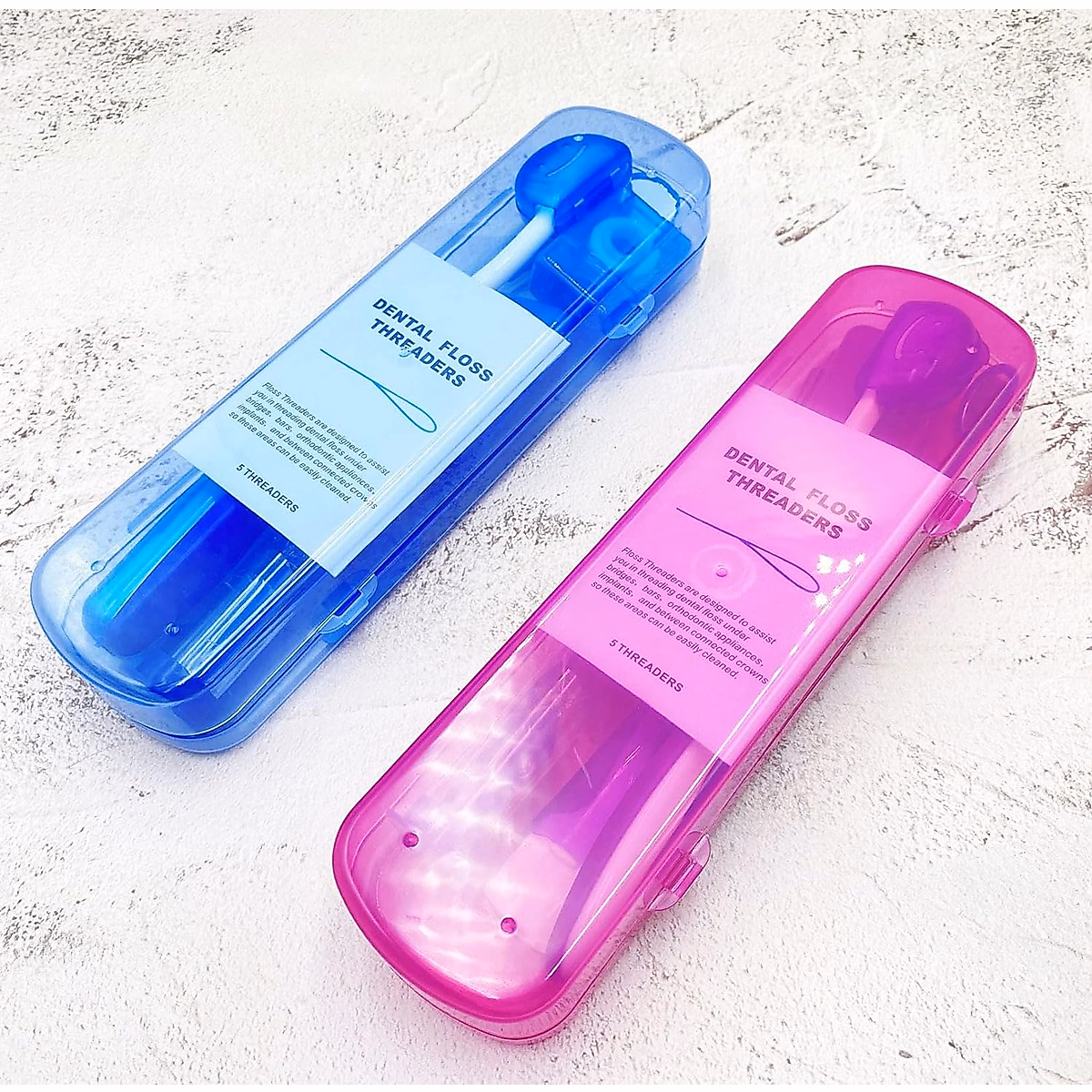 HRASY Portable Orthodontic Oral Care Kit for Braces - Interdental Brush Dental Wax Dental Floss Toothbrush Cleaning Kit(Purple)