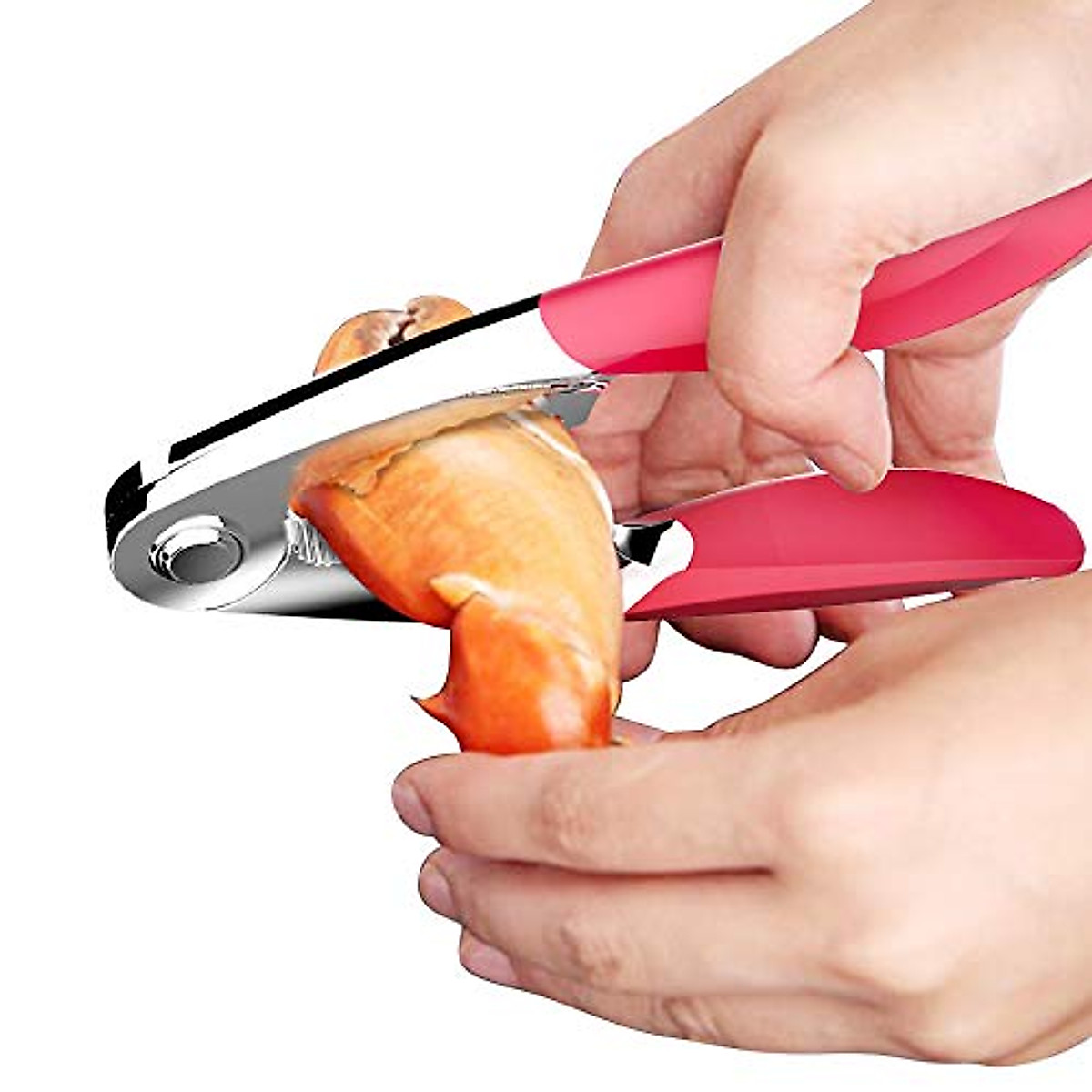 Maine Man Spring-Action Lobster Cracker, Chrome-Plated Zinc Alloy and Silicone