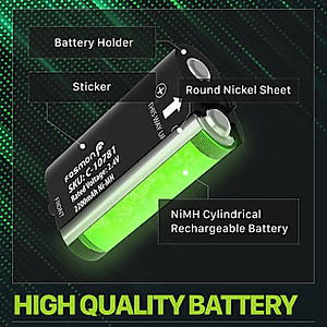 Fosmon 2200mAh Rechargeable Battery Pack Compatible with Xbox Series X/S, Xbox One/One X/One S Elite Controllers - 1 Pack, Recharge C-10777 Battery Charger (Not Included)