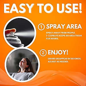 NI-712 Odor Eliminator, Orange Continuous Spray, 1 Can