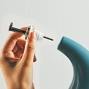 Rachael Ray 48467 Ceramic EVOO Oil and Vinegar Dispensing Bottle with Spout, 24 Ounce - Agave Blue