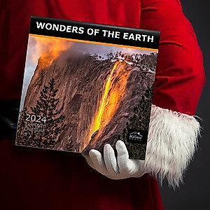 MICASA Wonders of the Earth 2024 Wall Calendar 12 Month | 12" x 24" Open | Thick & Sturdy Paper | Giftable | Calendar 2024