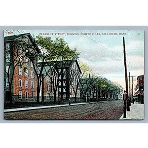 FALL RIVER MA PLEASANT STREET DURFEE MILLS ANTIQUE POSTCARD