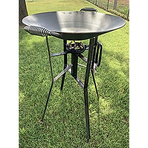 MENSI 10 Jets Homemade Cast Iron Burner Assembly Flame Control System 41000 BTU with High Pressure Regulator with Hose DIY Forge Pizza Oven Turkey Fryer Accessories