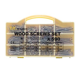 T.K.Excellent Box of 590 CE Bichromated Countersunk Head Screws